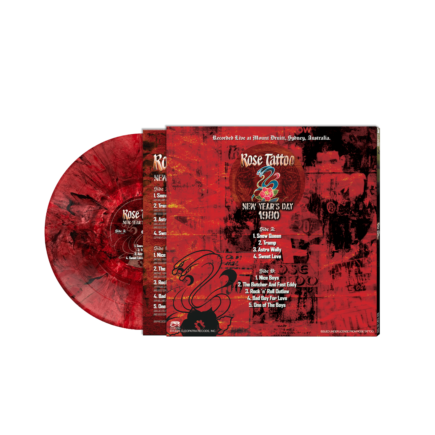 Rose Tattoo - New Year's Day 1980 (Red Marble Vinyl LP)